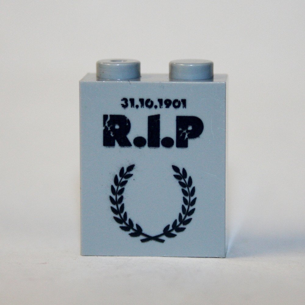 Custome Minifigure Block Rip Tombstone Grave Construction Cemetary ...