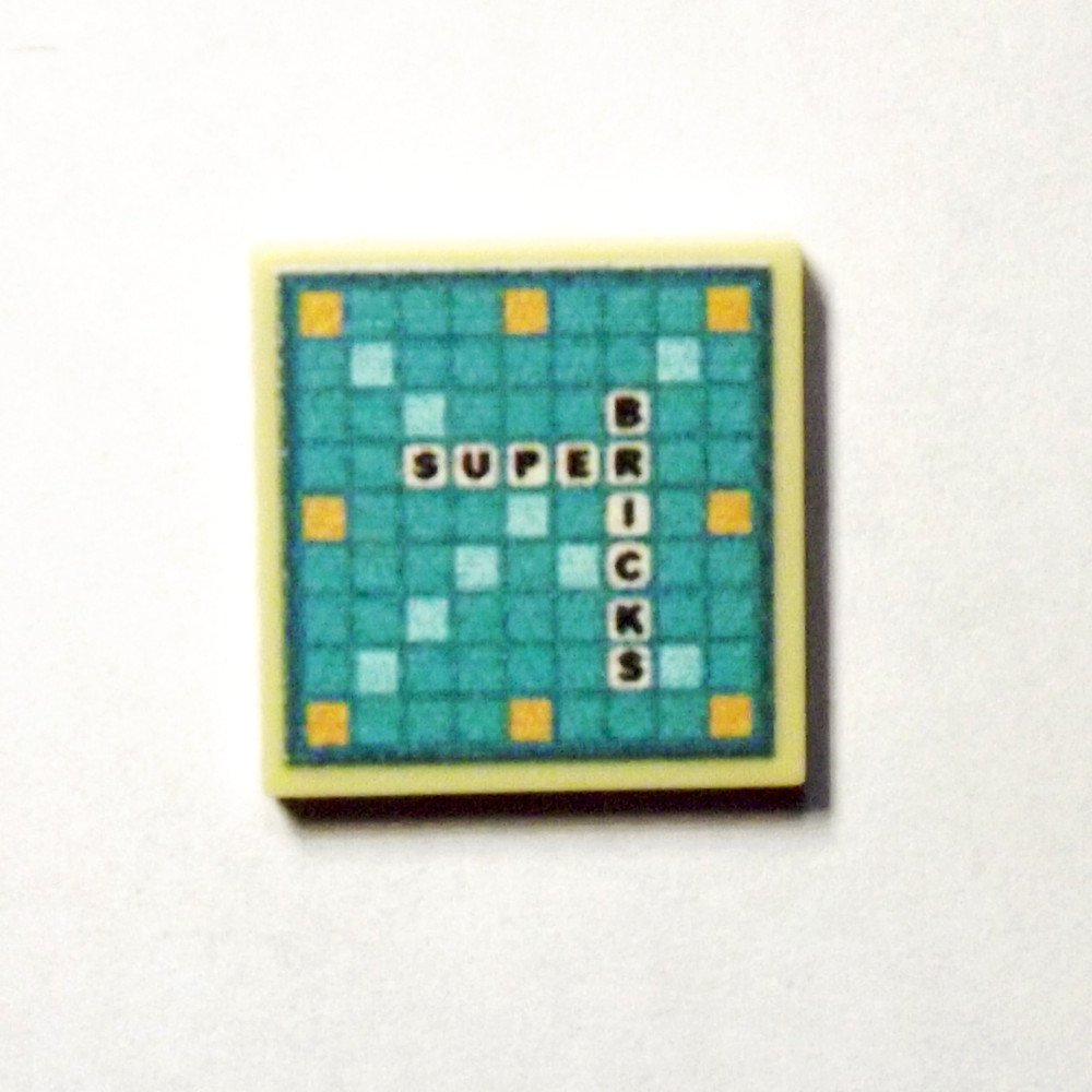 Custome Minifigure Block Scrabble Classic Game Board 2X2 Piece From US