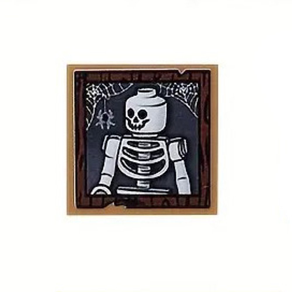 Custome Minifigure Block Skeleton Painting Picture Halloween 2X2 ...