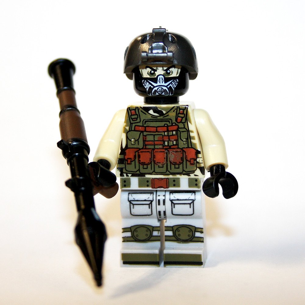 Custome Minifigure Block Soldier With Rpg From US