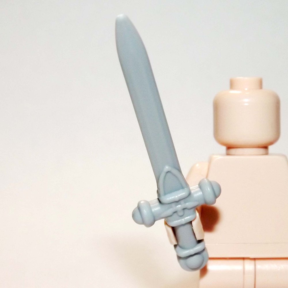 Custome Minifigure Block Sword Grey Knight Weapon For Knight Army From US