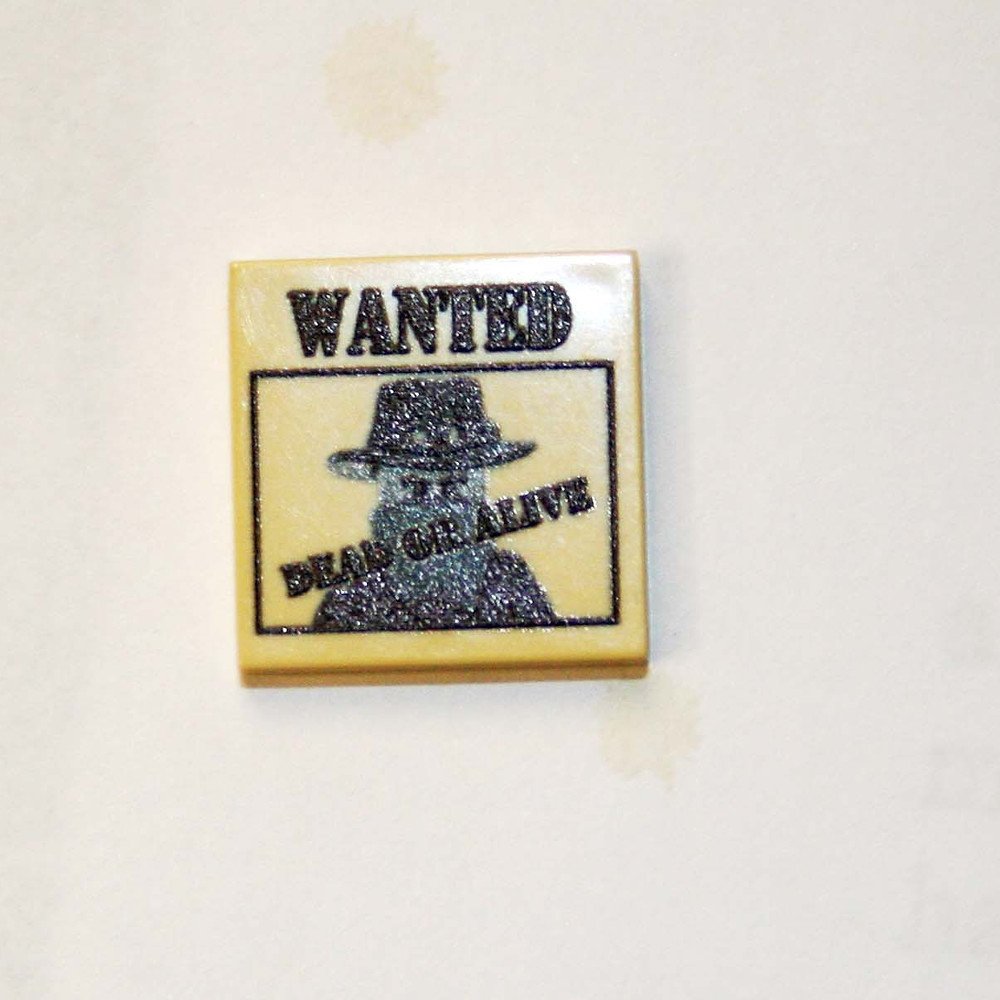 Custome Minifigure Block Wanted Dead Or Alive Poster 2X2 Construction ...