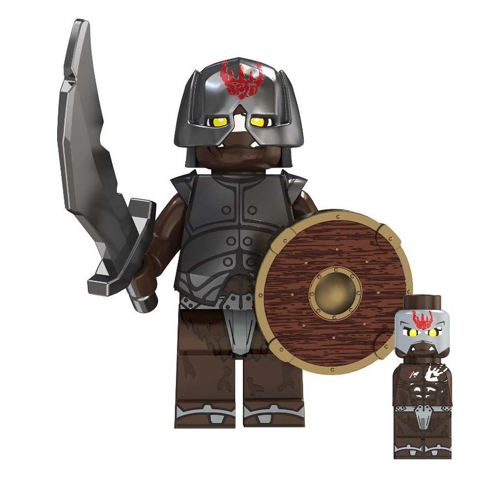 Custome Minifigure Uruk-Hai Orc Round Shield Lotr Lord Of The Rings ...