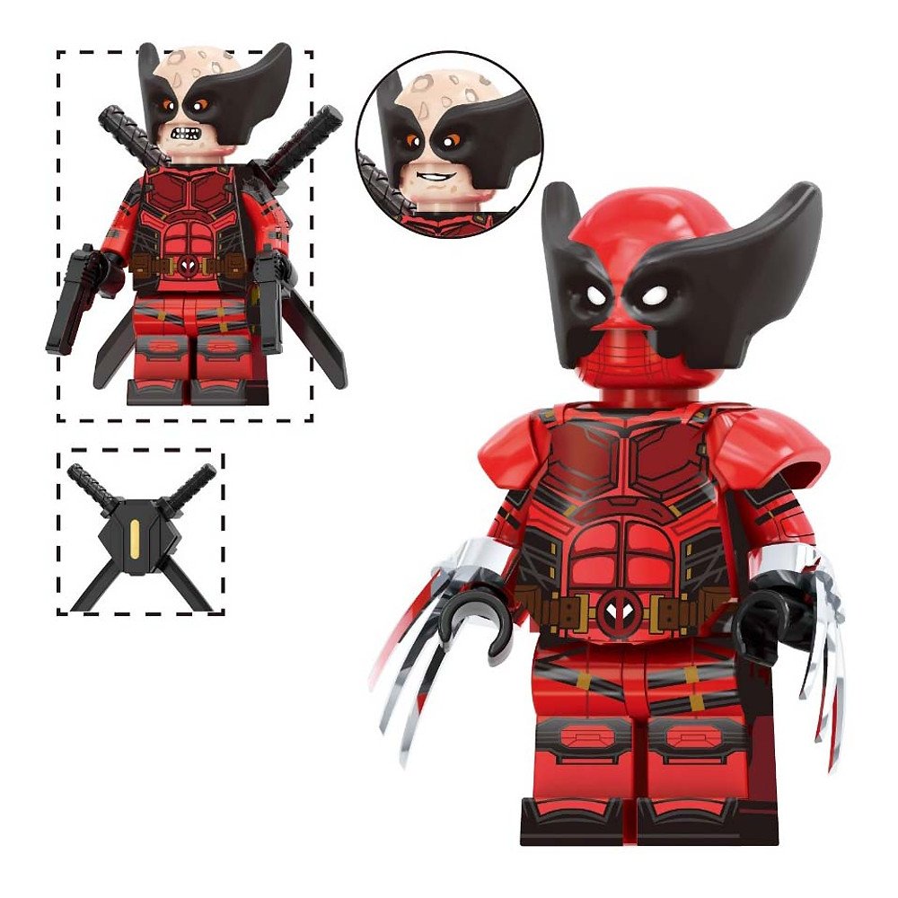 Custome Minifigure Deadpool 3 Marvel Movie With Armor Wolverine From US