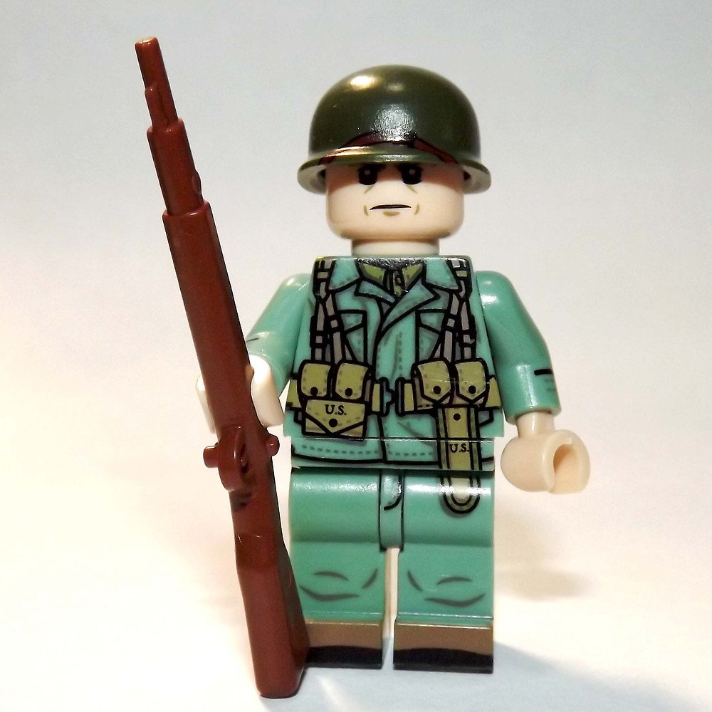 Custome Minifigure Gi Ww2 American Army Solider From US