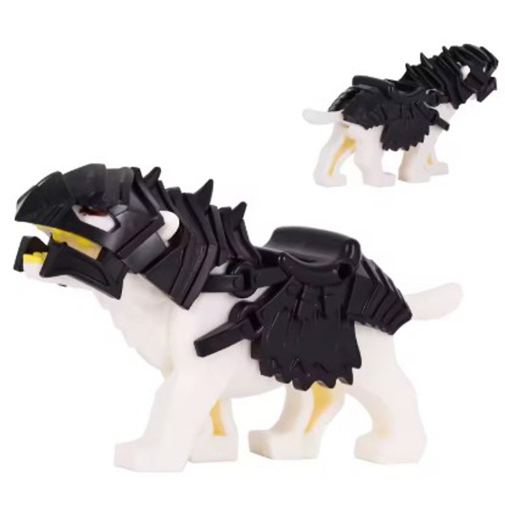 Custome Minifigure White Orc Wolf In Armor Lotr Lord Of The Rings ...