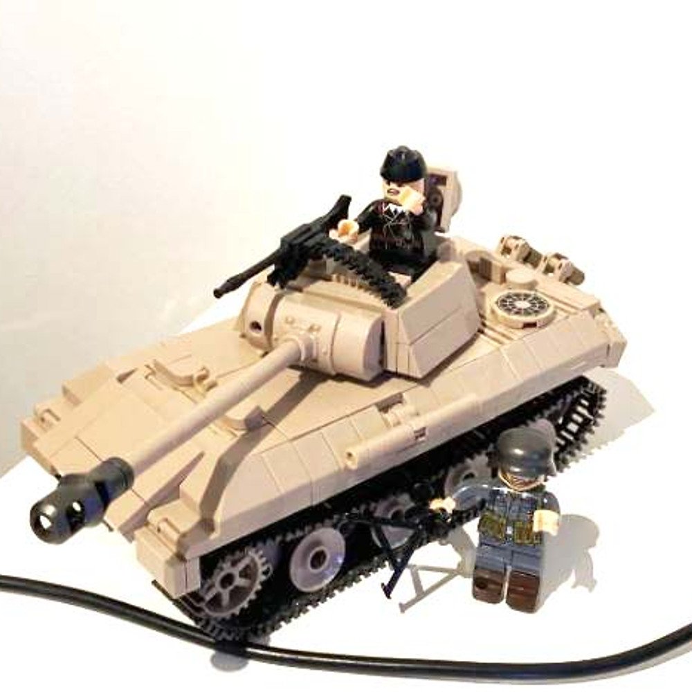 Custome Minifigure German Panzer Military Tank Ww2 Army With 2s From US
