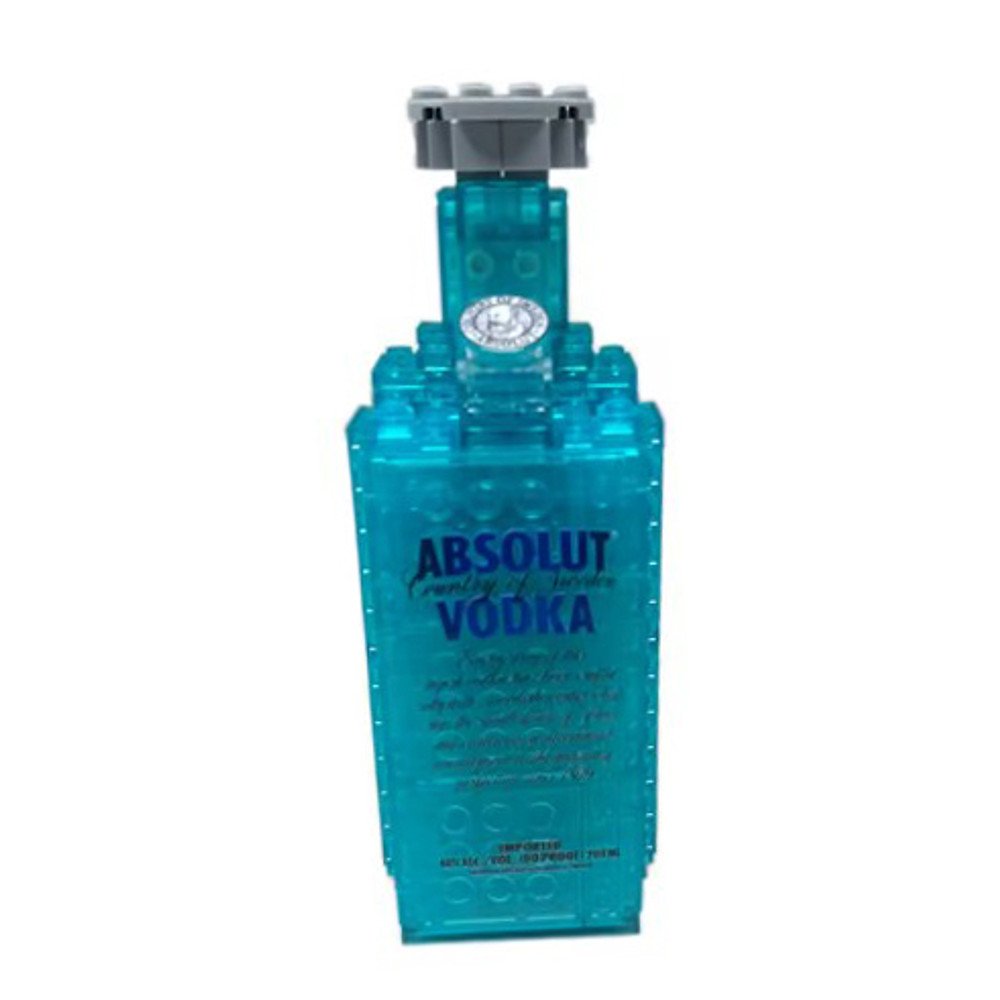 Custome Minifigure Absolut Vodka Alcohol Bottle Kit From US