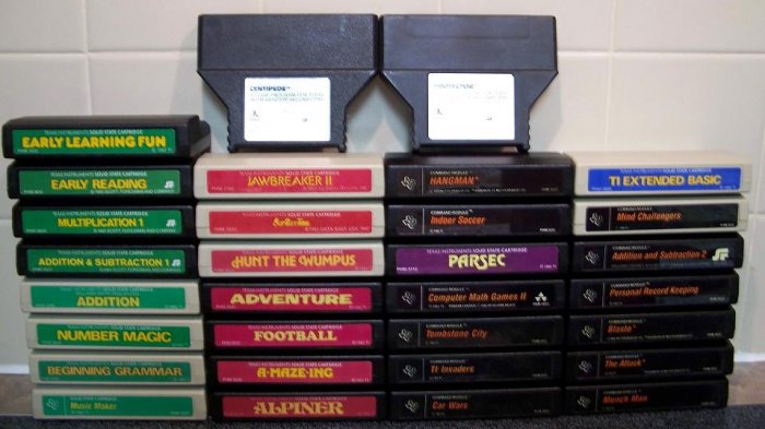 Texas Instruments TI-99/4a Computer w/35 carts +more