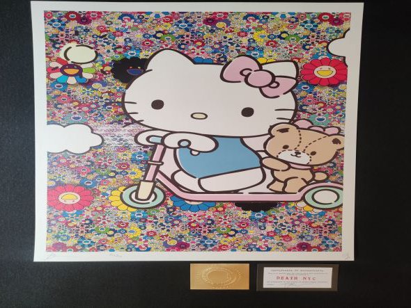 Hello Kitty x Takashi Murakami Death NYC #AP/100 World Art Printing