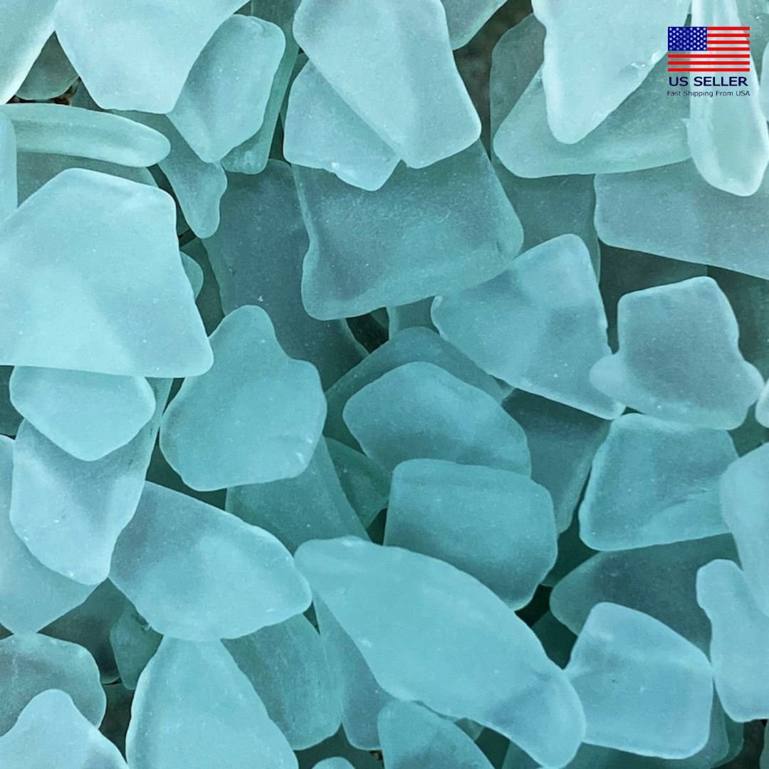 Aqua Light Aqua Sea Glass Authentic Beach Glass Real Ocean Tumbled ...
