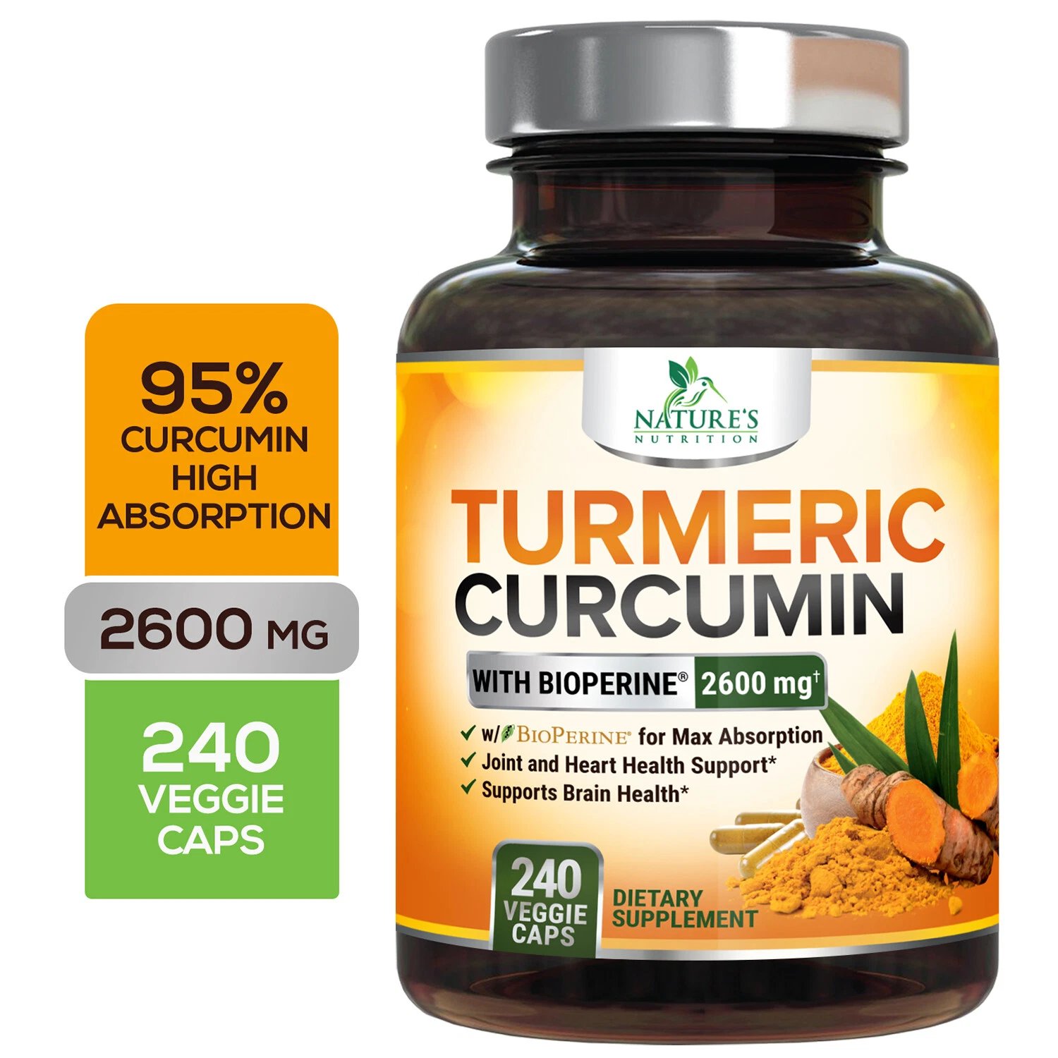 Turmeric Curcumin 2,600mg with BioPerine – Triple Strength Capsules