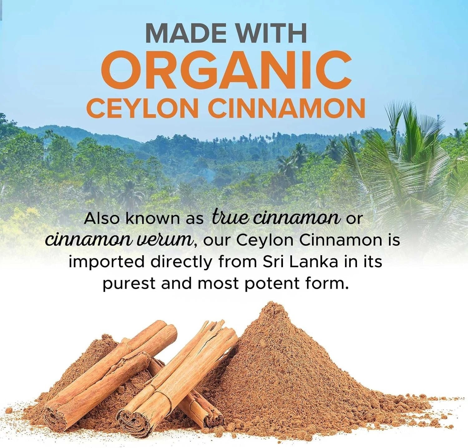 Organic Ceylon Cinnamon Supplement – 1800mg, Wellness & Glycogen ...