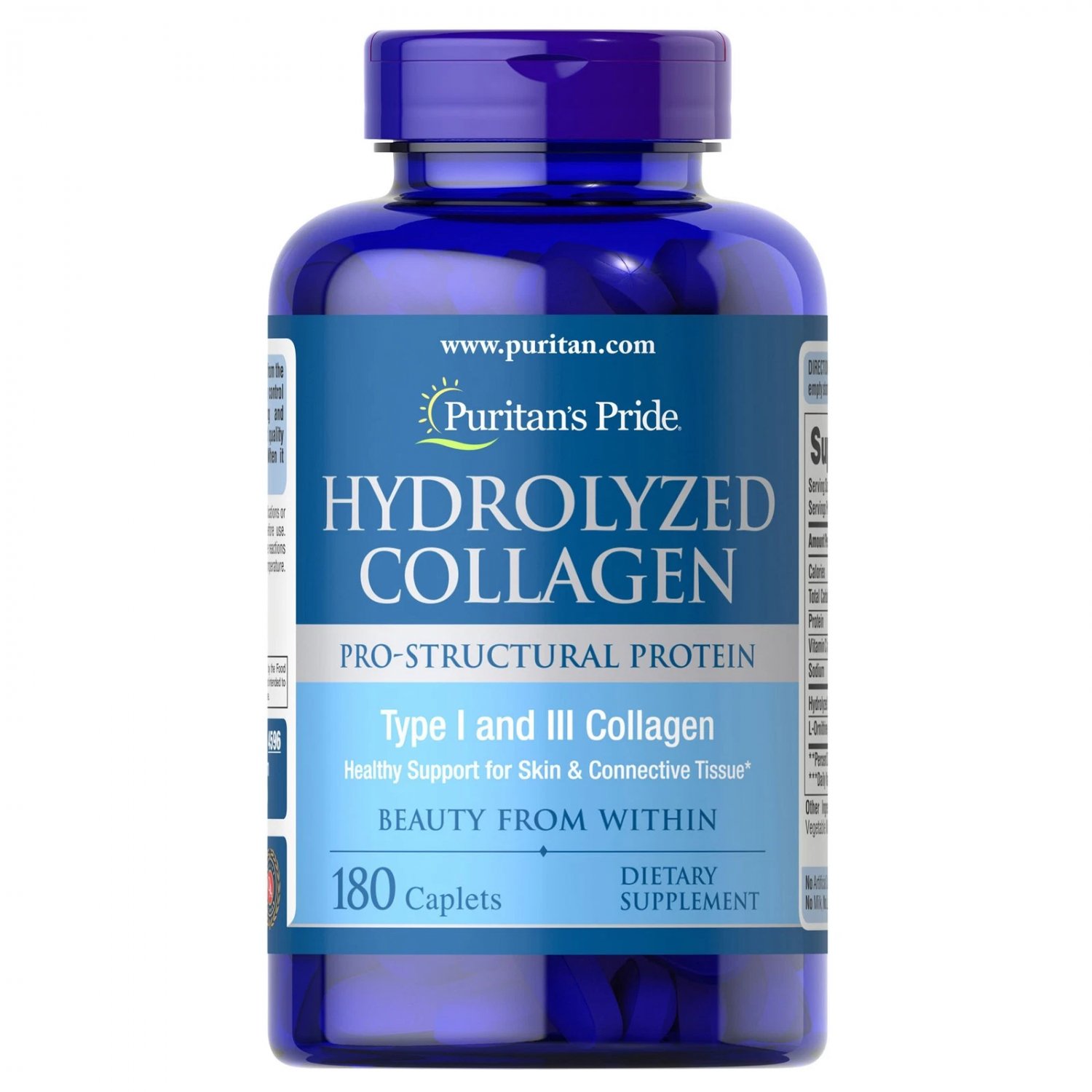 Puritan's Pride Hydrolyzed Collagen 1000 mg - 180 Caplets
