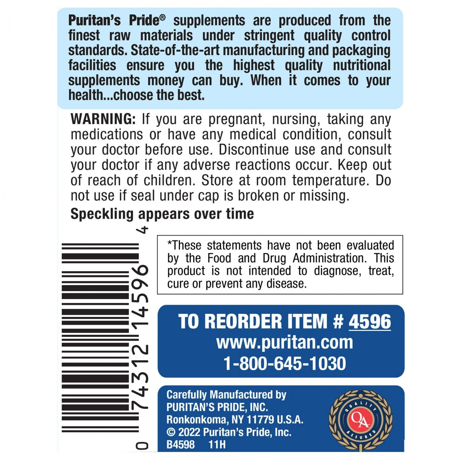 Puritan's Pride Hydrolyzed Collagen 1000 mg - 180 Caplets