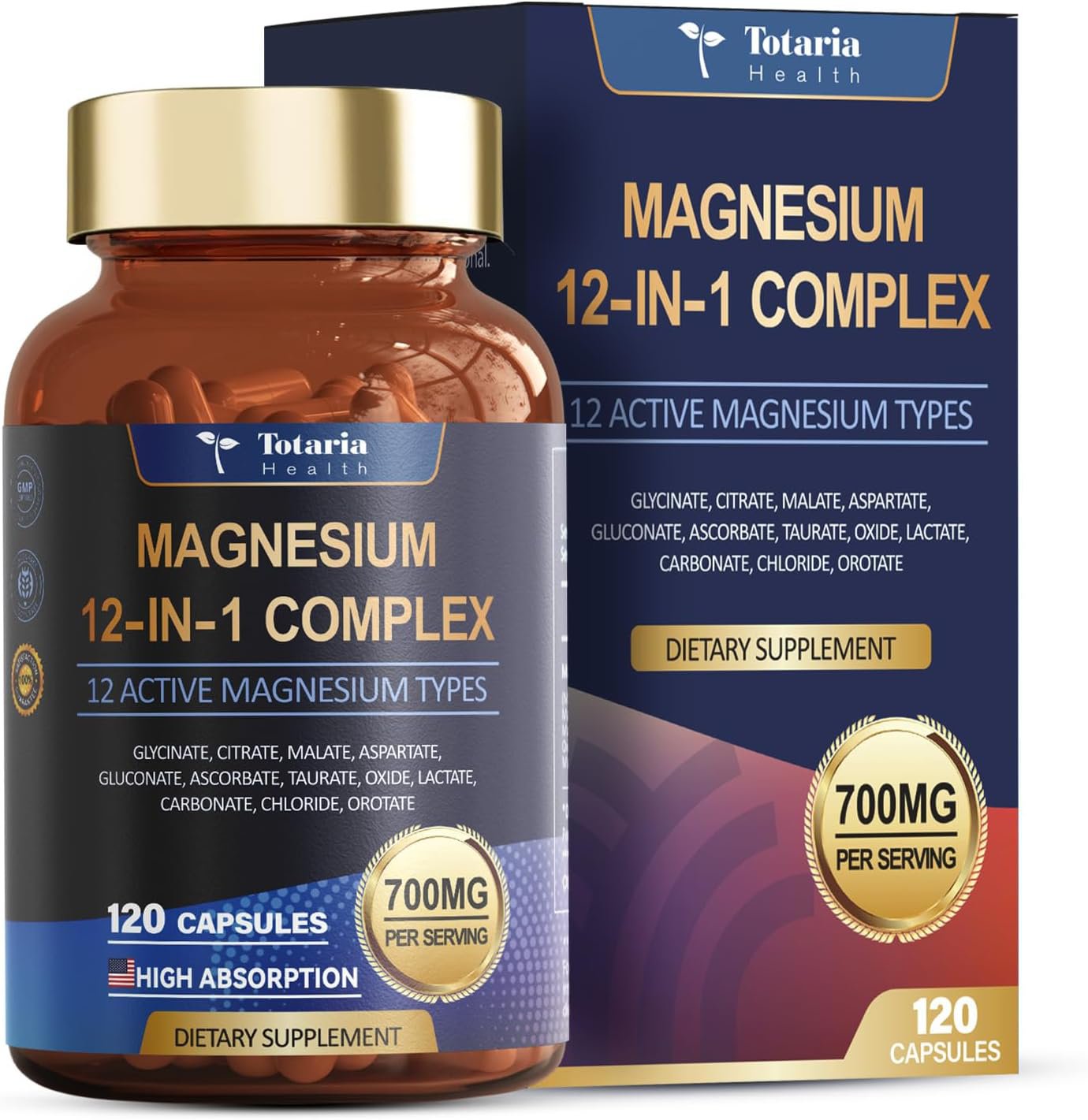 Magnesium Complex – 700 mg, 12-in-1, Dietary Supplement