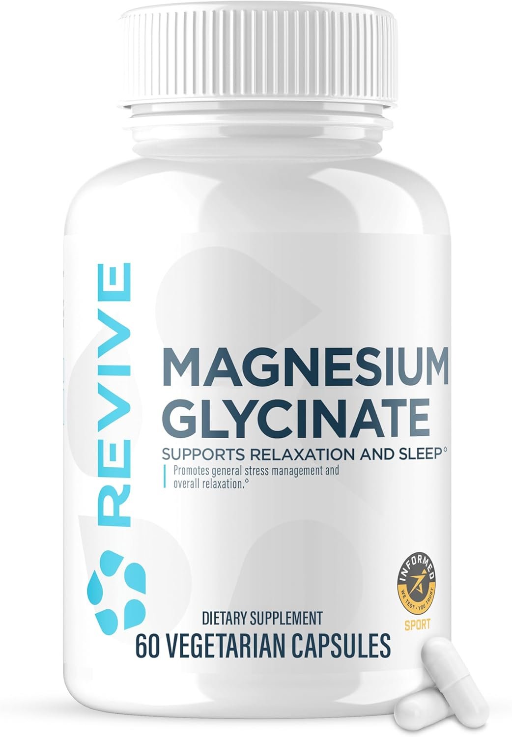 Revive Pure Magnesium Glycinate Capsules 200mg MD - High Absorption ...