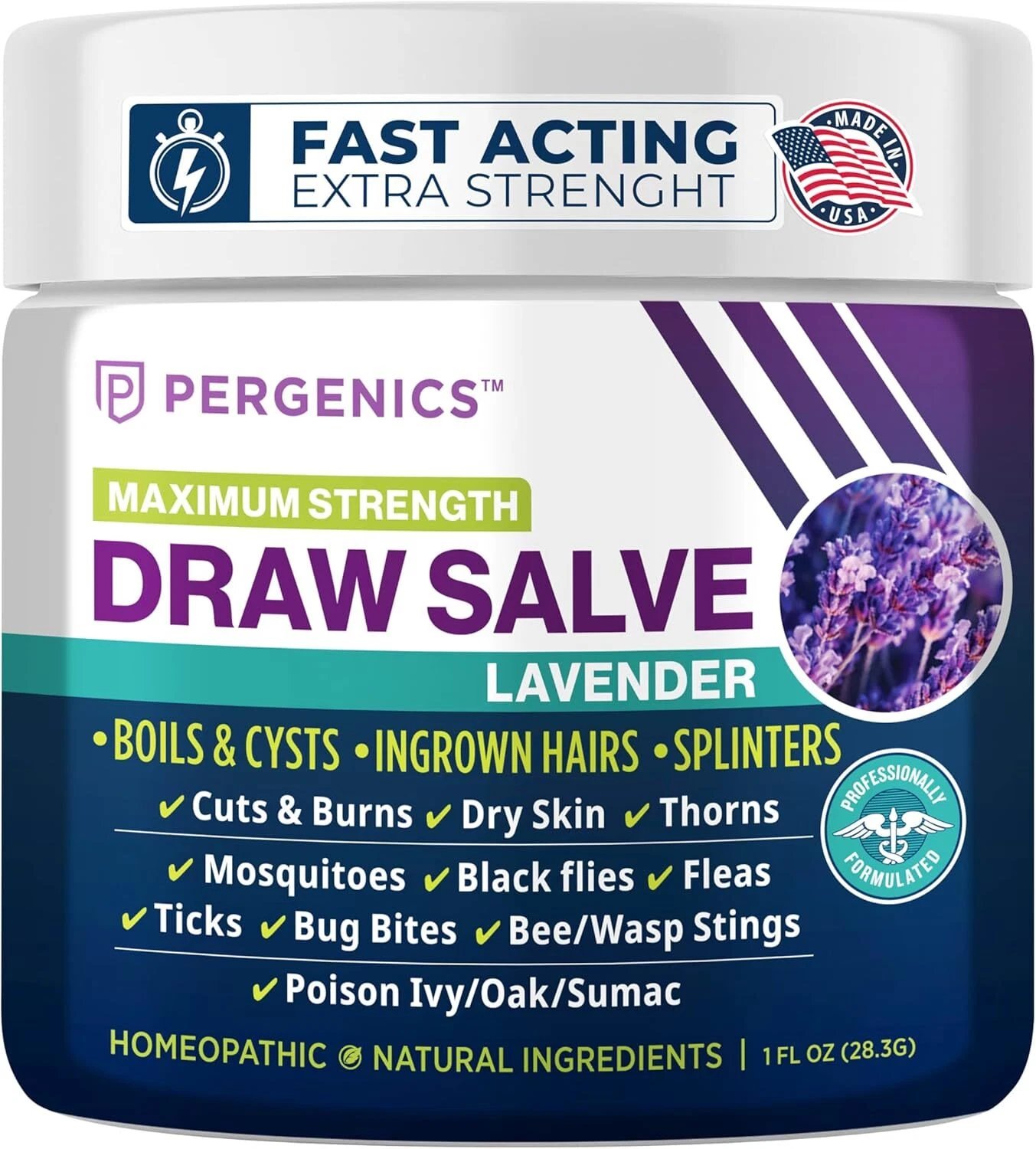 Pergenics Draw Salve Ointment for Ingrown Hair, Boil & Cyst, Splinter ...