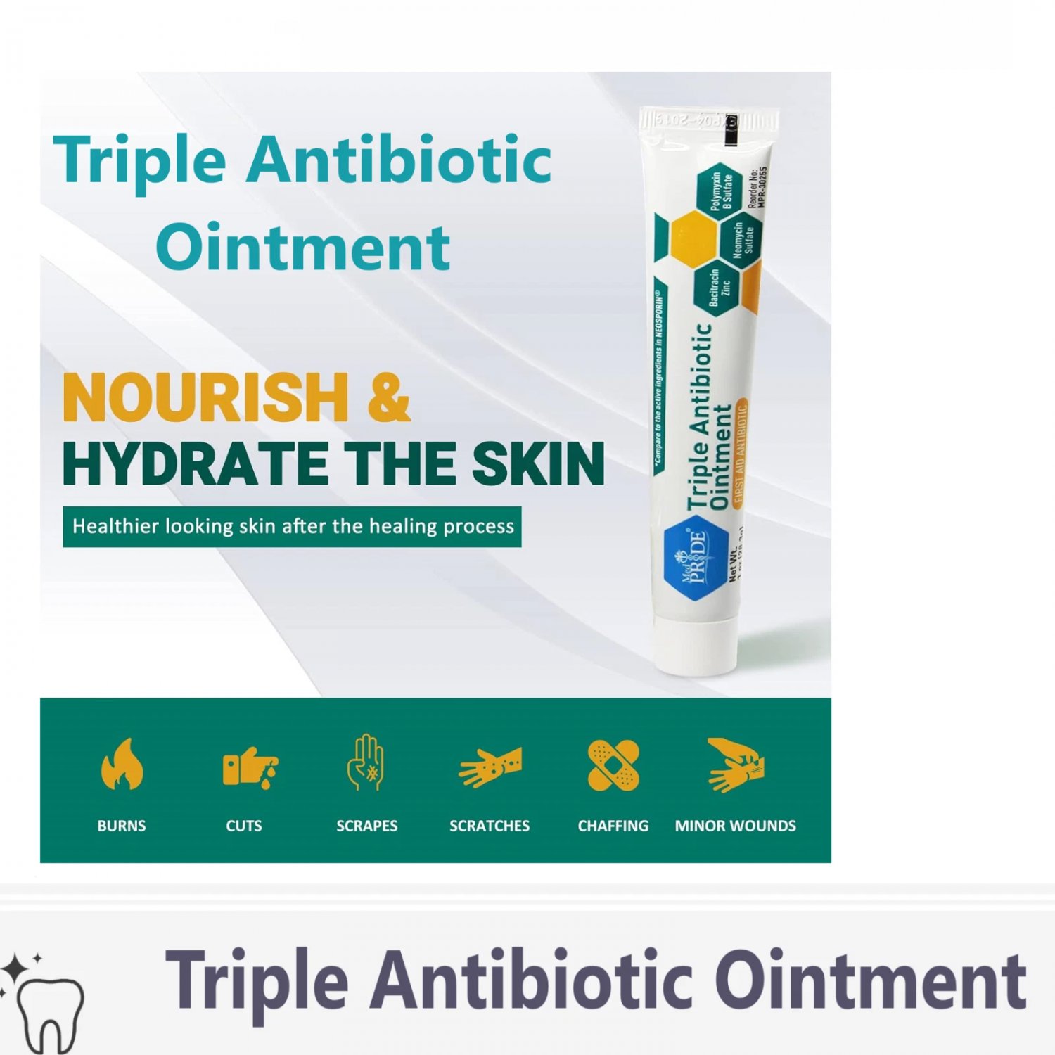 First Aid Triple Antibiotic Ointment 1oz - 4 Oz Tube, Made in USA ...