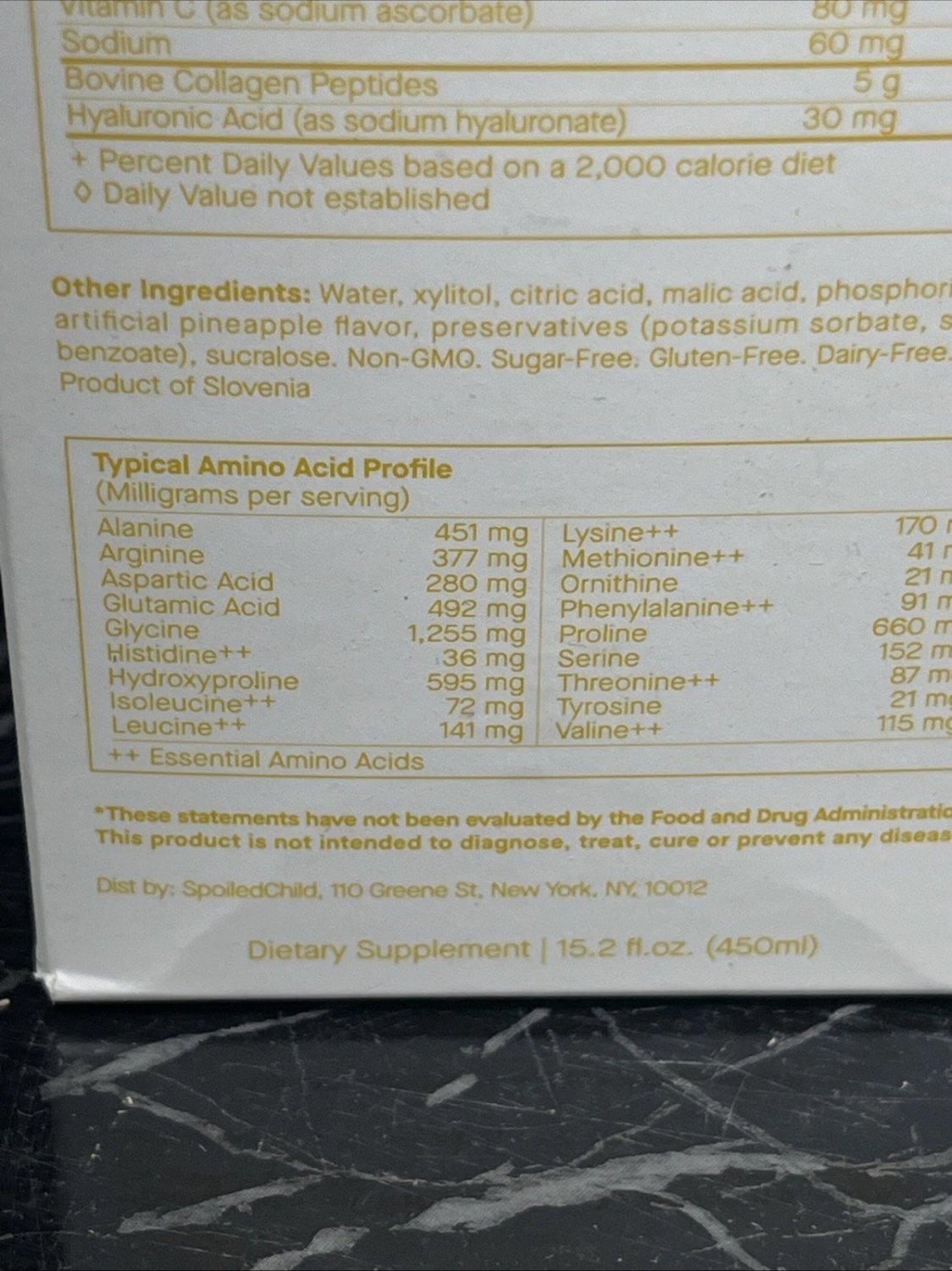Spoiled.Child E27 Extra Liquid Collagen Pineapple Flavor new 15.2oz