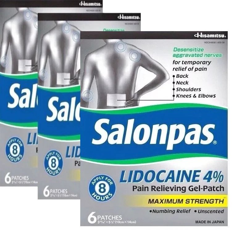 Salonpas 4% Pain Relieving Gel-Patch, 18 Gel Patches