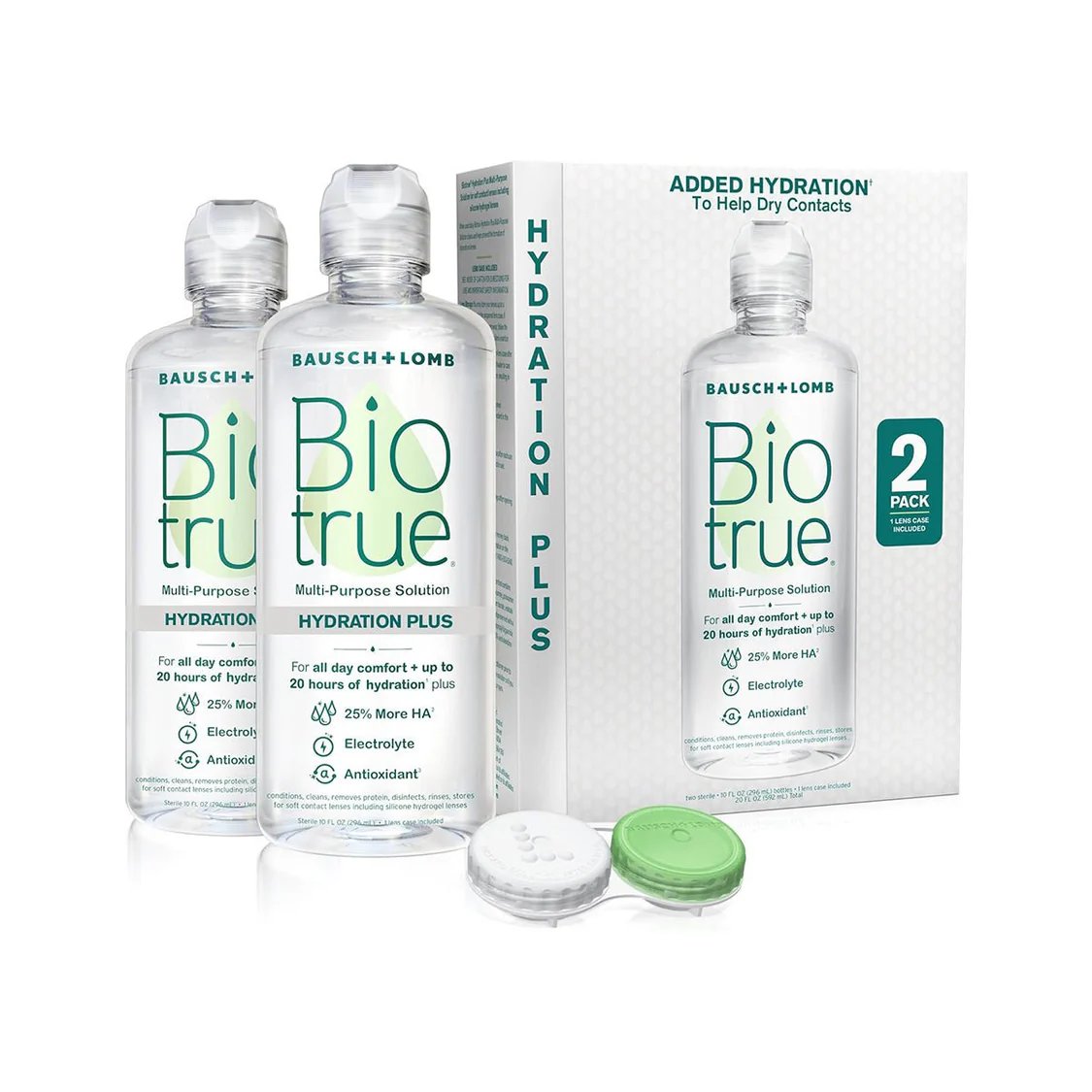 BioTrue Multi Purpose Contact Lens Solution with Hydration Plus (2 x ...