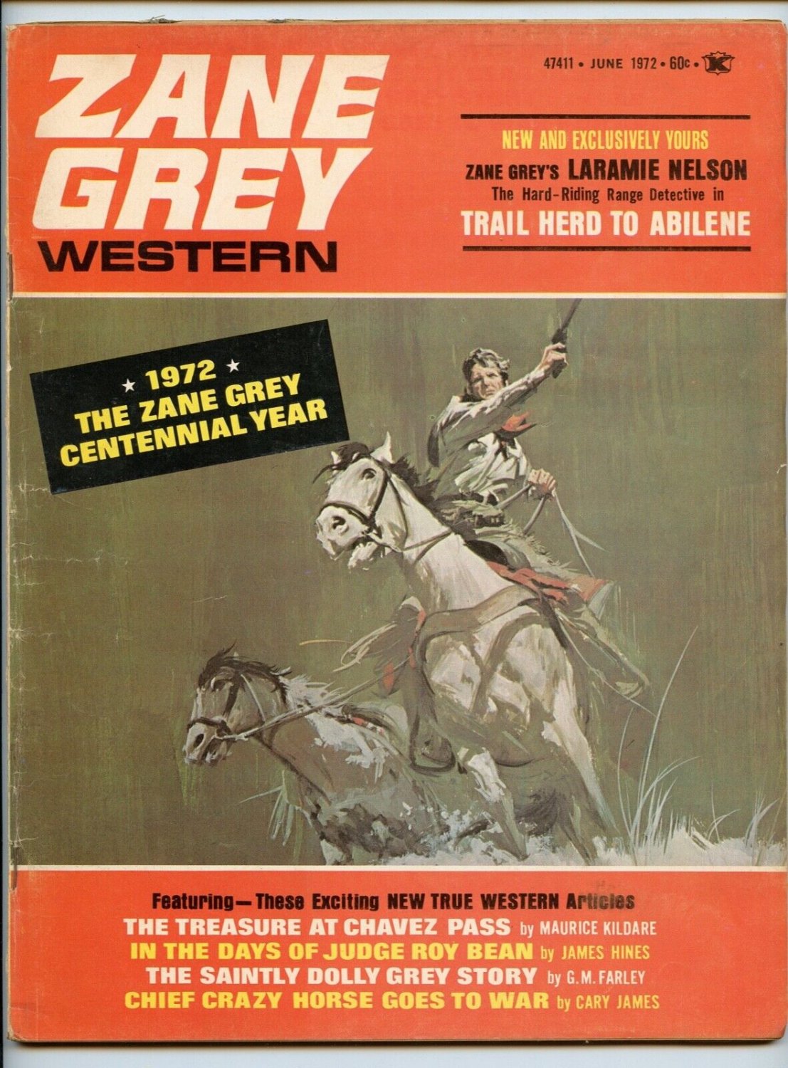 Zane Grey Western magazine June 1972 Leo Margulies VG-