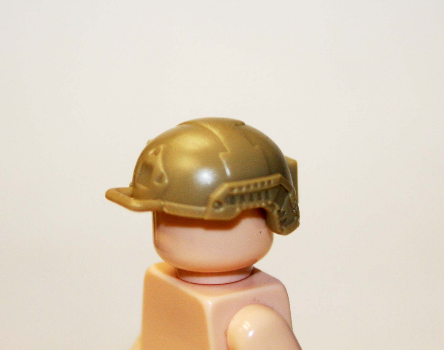 Tactical Helmet Military Tan for Minifigure Custom USPS Shipping