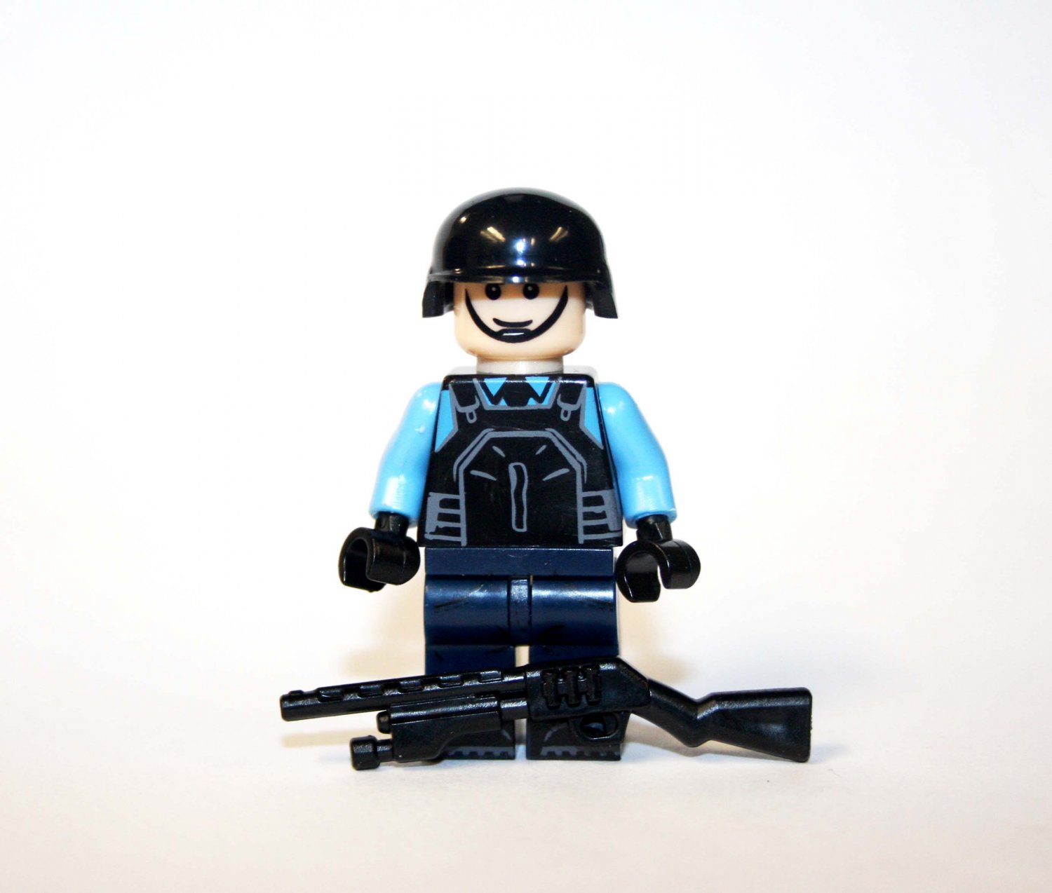 Police Officer With Riot Shotgun Minifigure Custom USPS Shipping