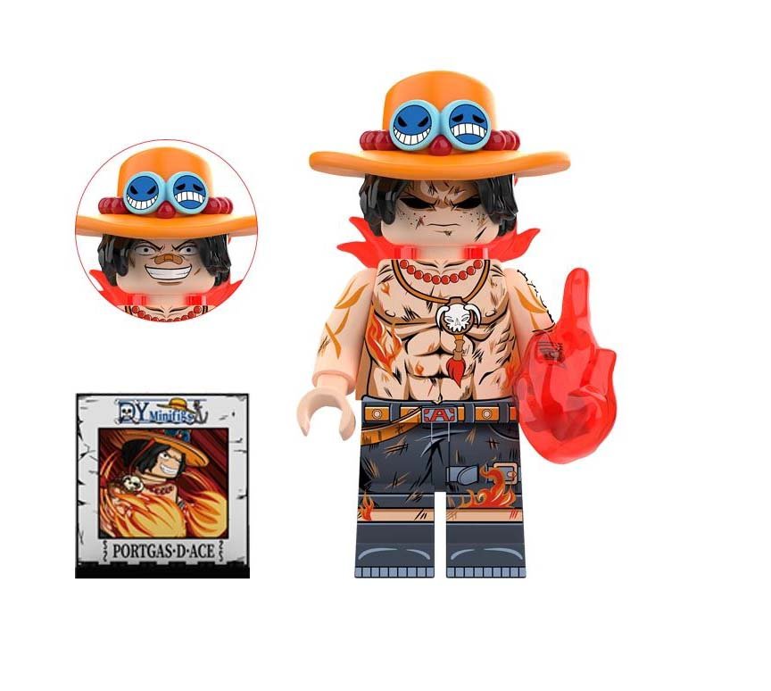 Ace V2 One Piece Cartoon TV Show Anime Minifigure Custom USPS Shipping