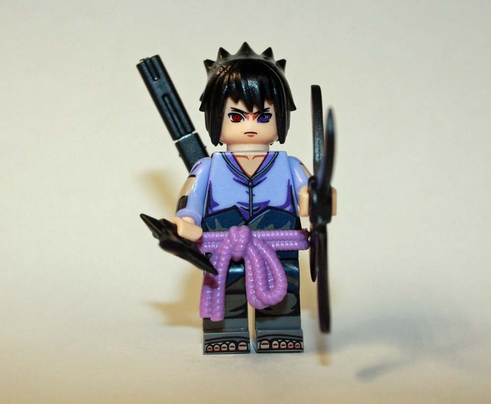 Uchiha Saske Naruto Cartoon TV Show Anime Minifigure Custom USPS Shipping