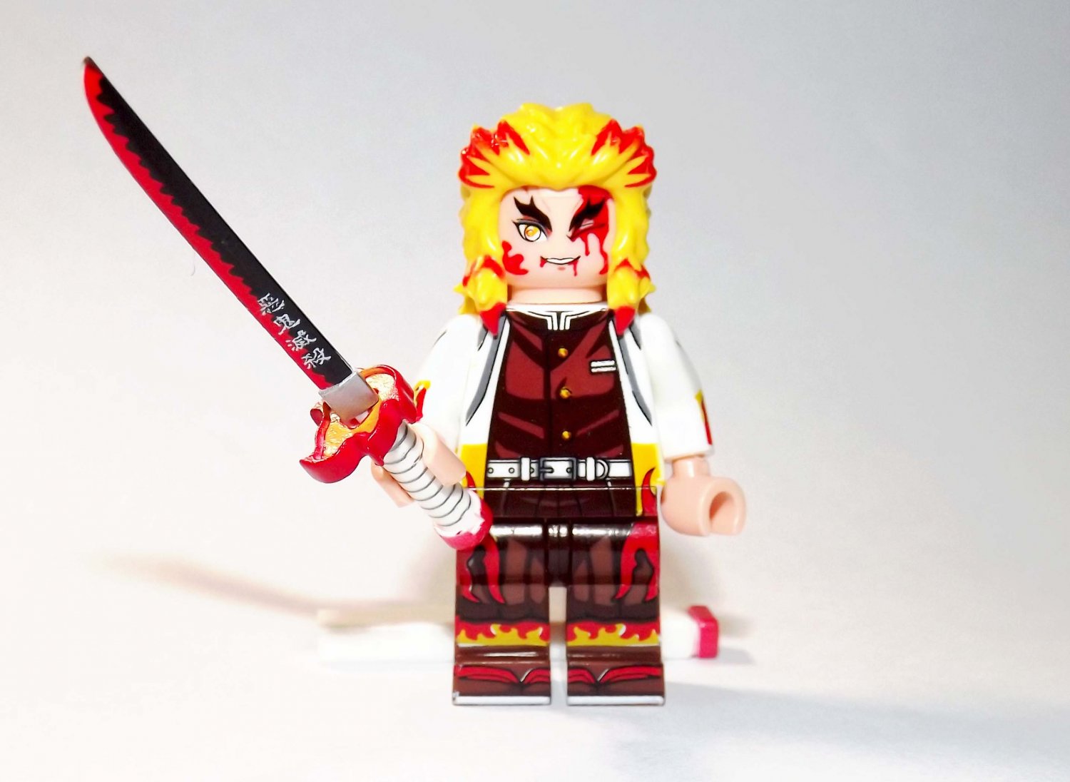 Kyojuro Rengoku V2 Demon Slayer Cartoon TV Show Anime Minifigure Custom ...
