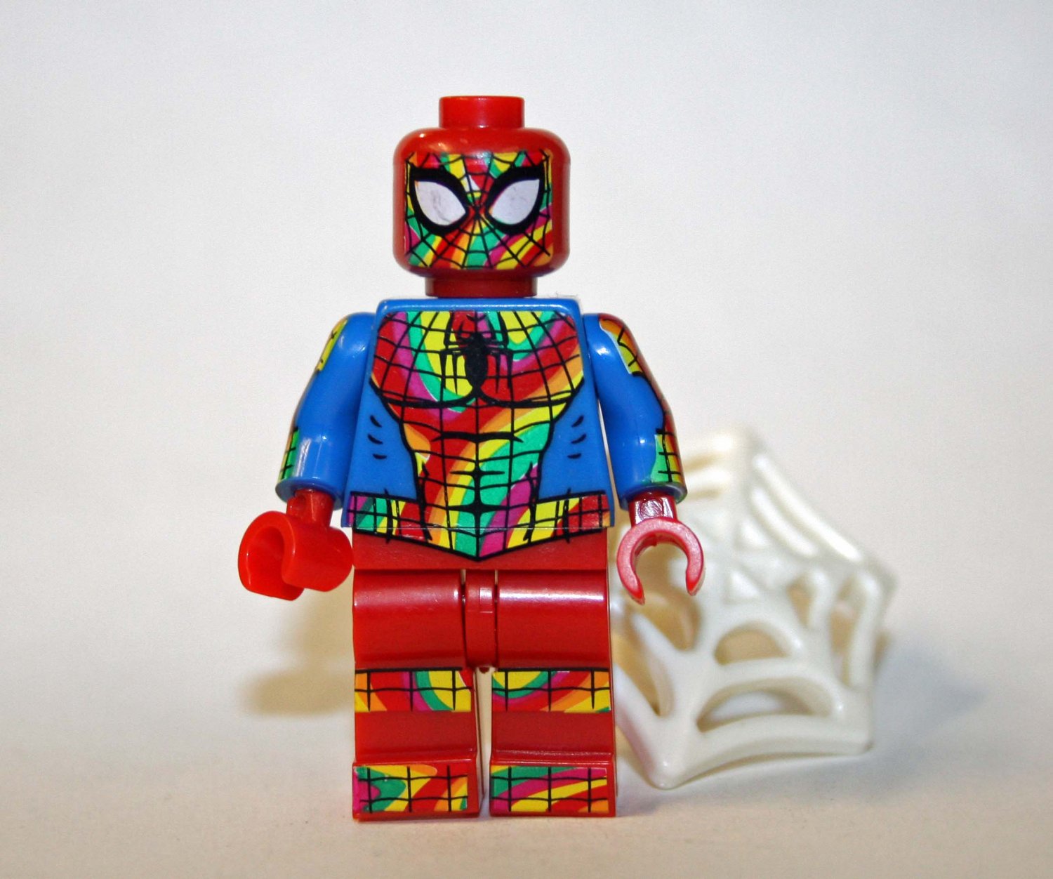 Spider-man Rainbow Minifigure Custom USPS Shipping