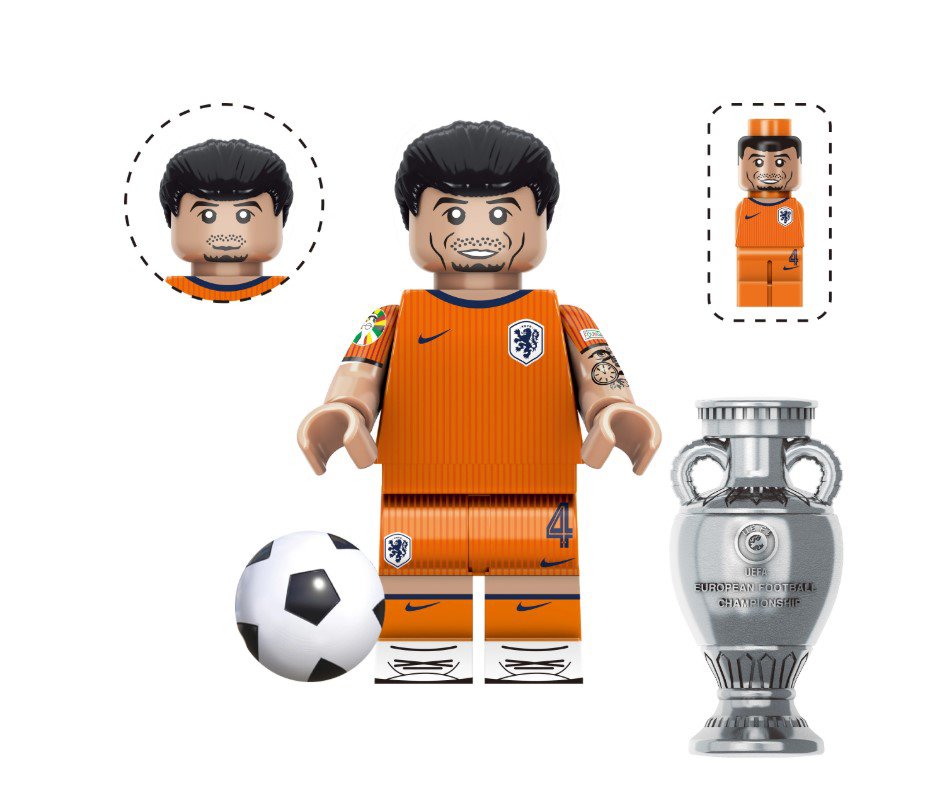 Virgil Van Dijk Soccer player World Cup V3 Minifigure Custom USPS Shipping