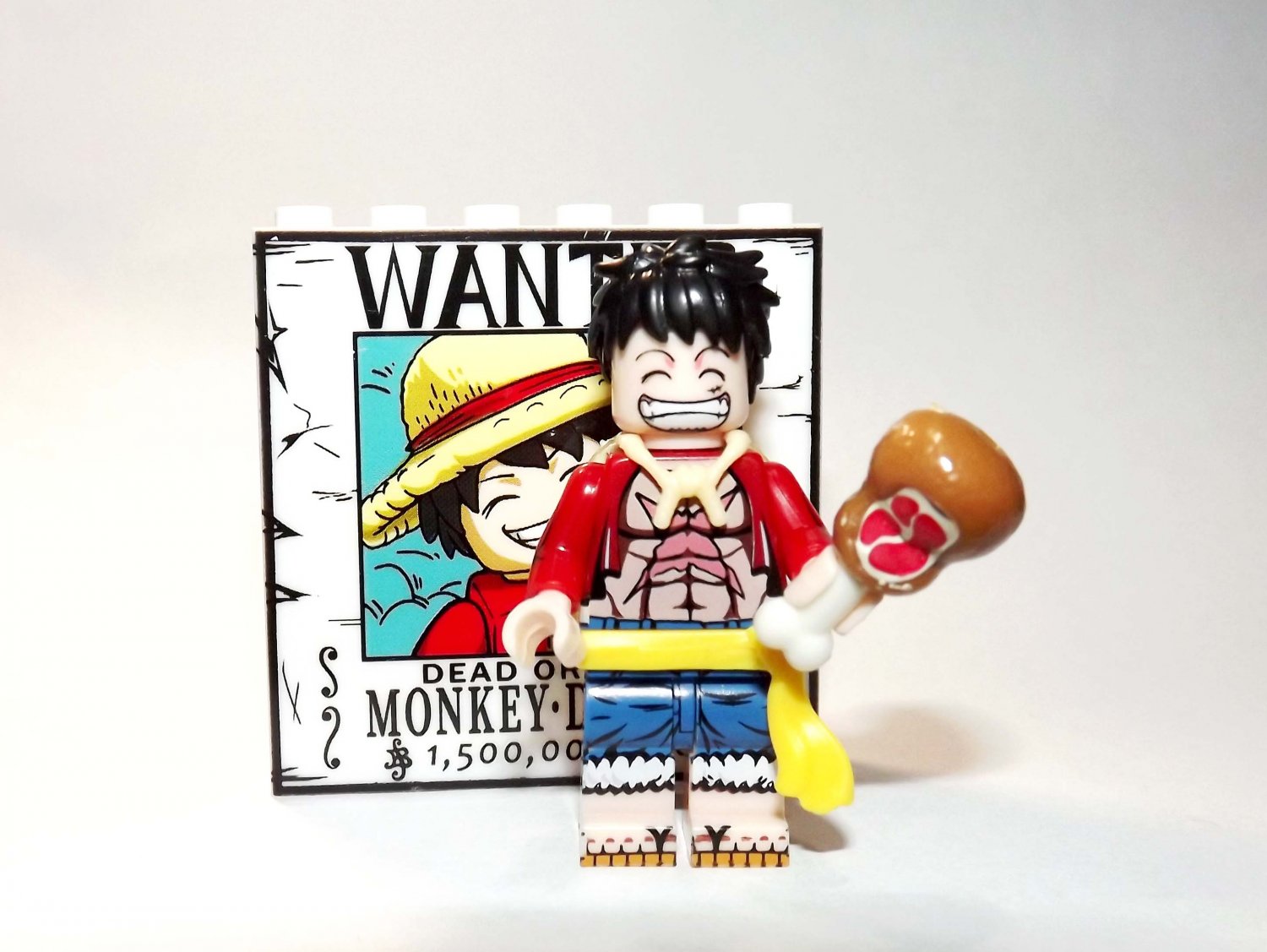 MONKEY D LUFFY Wanted Cartoon Show One Piece Anime Minifigure Custom ...