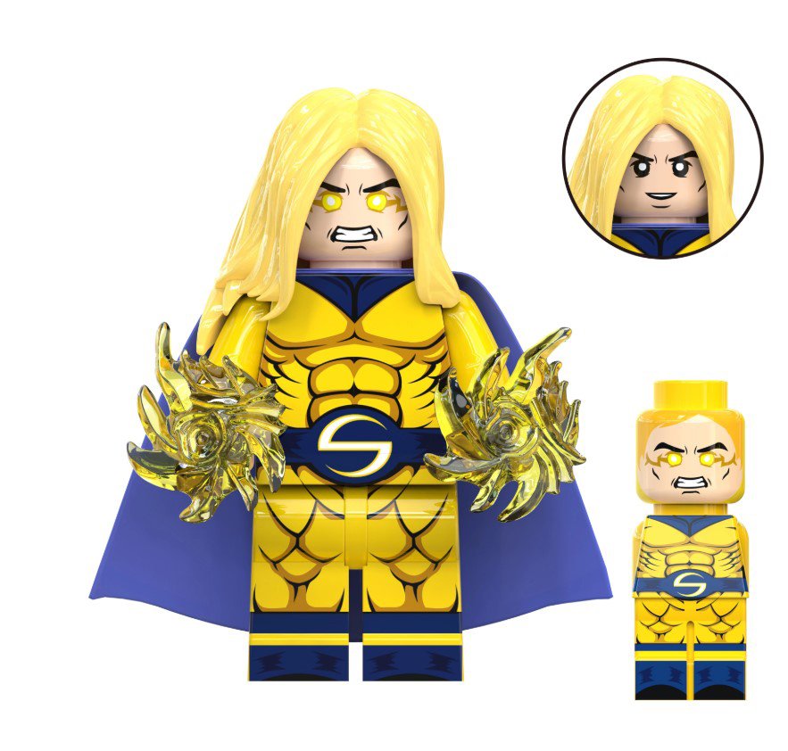 Sentry Yellow eyes with Mini Thunderbolts Marvel MCU Minifigure Custom ...