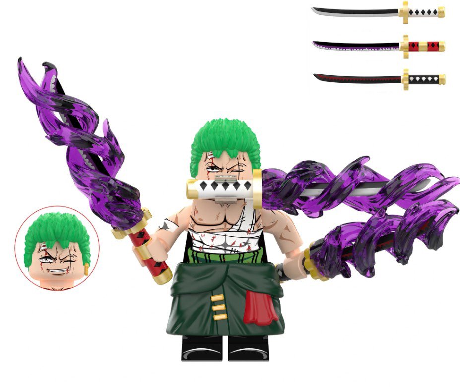 Roronoa Zoro V3 One Piece Cartoon TV Show Anime Minifigure Custom USPS ...