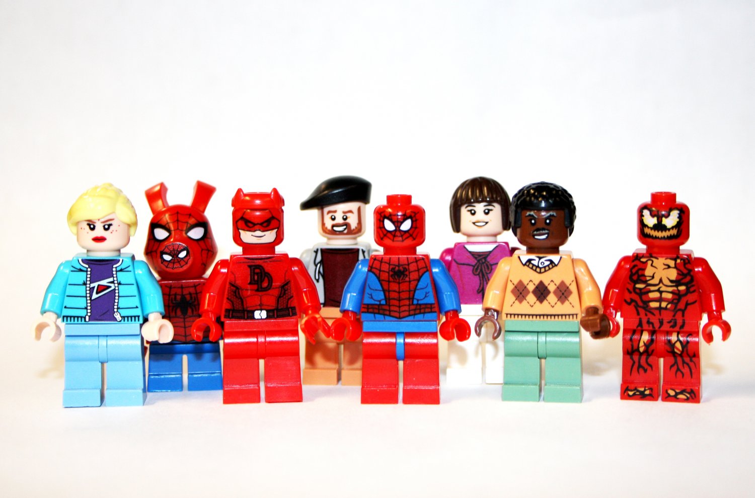 Spider-Man and Friends Minifigure Custom USPS Shipping C set of 8 ...
