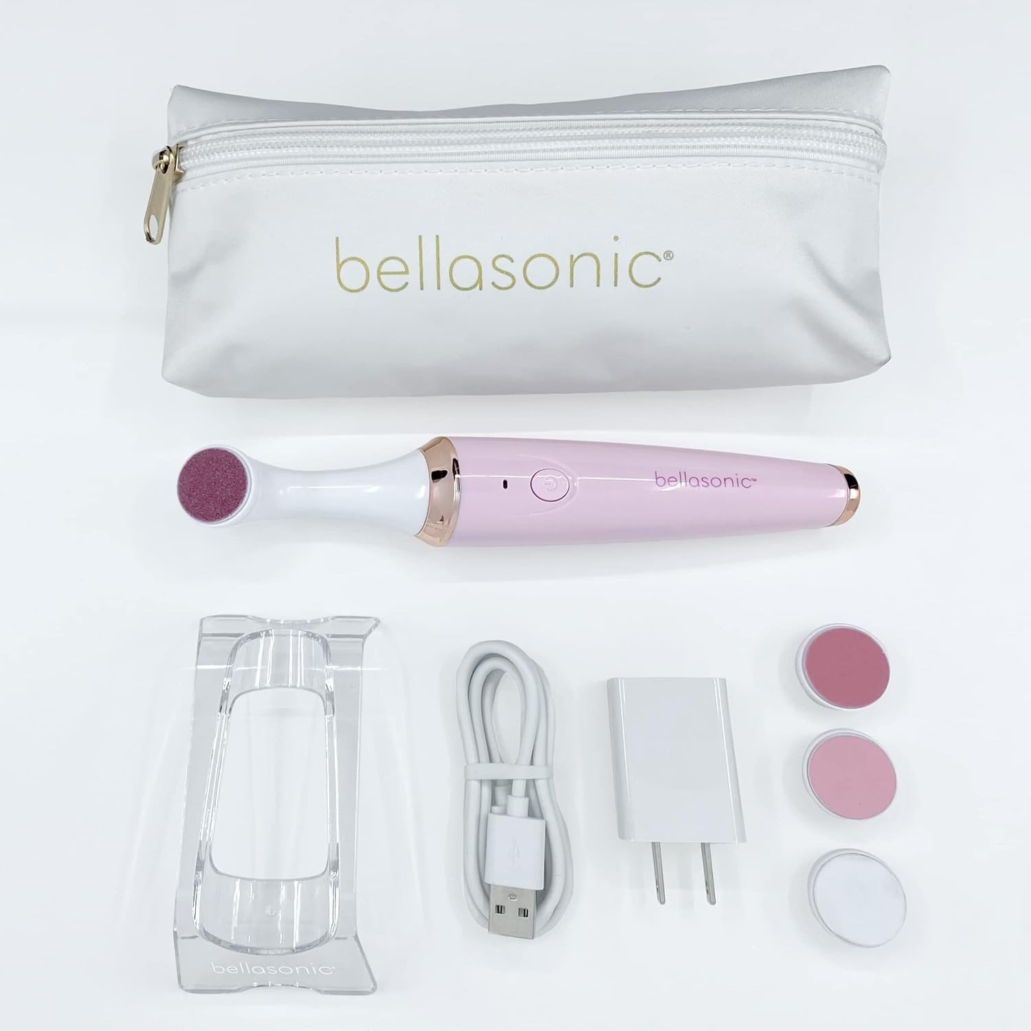 BELLASONIC 4-in-1 Rechargeable Electric Nail File Set with Travel Pouch New