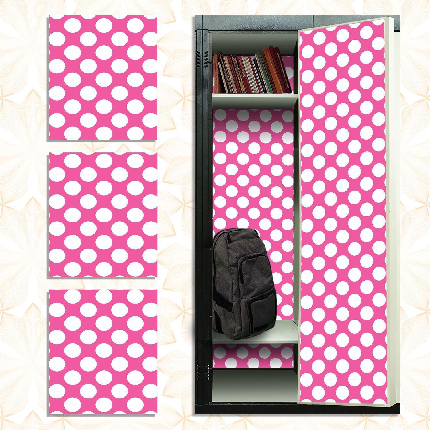 Locker Wallpaper Magnetic - Pack of 3 Sheets - Polka Dot (vg 001)