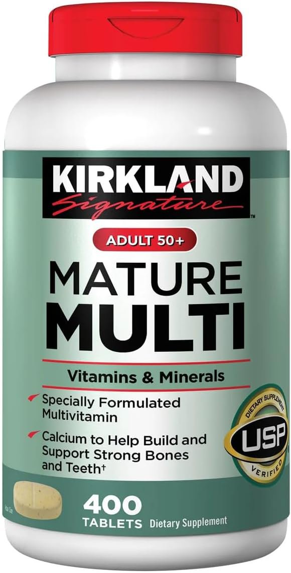 Kirkland Signature Adults 50+ Mature Multi, 400 Tablets 1