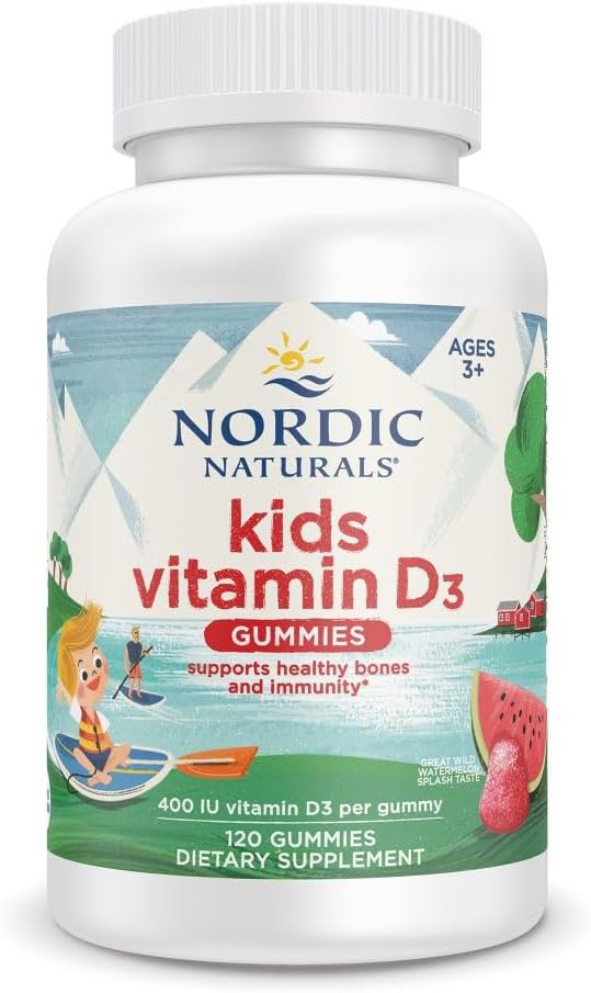 Nordic Naturals Vitamin D3 Gummies Kids, Wild Watermelon Splash - 120 ...
