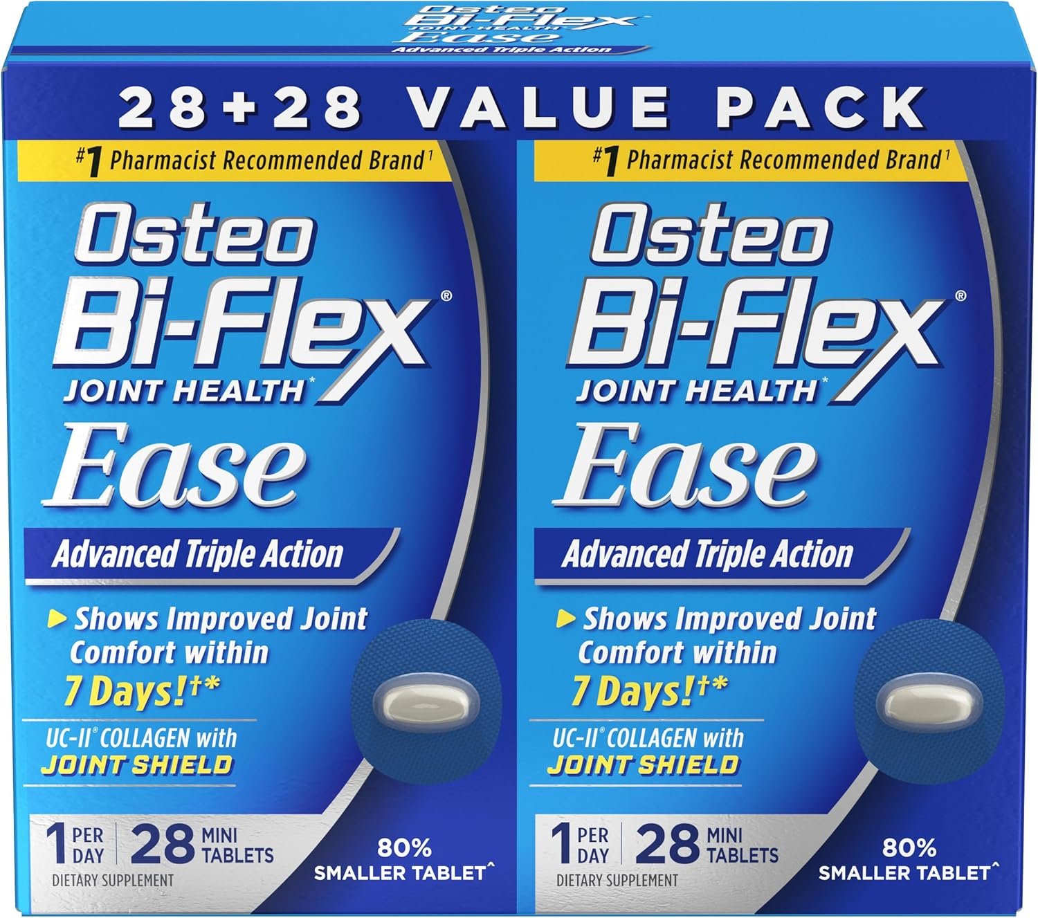 Osteo Bi-Flex Ease Advanced Triple Action with Vitamin D Joint Supplements, Mini-Tablets