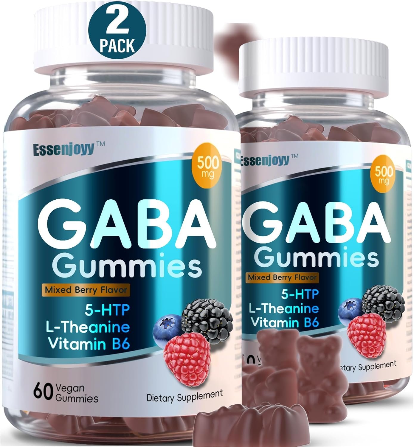 Liposomal GABA Gummies 500mg with 5-HTP, L-Theanine & Vitamin B6