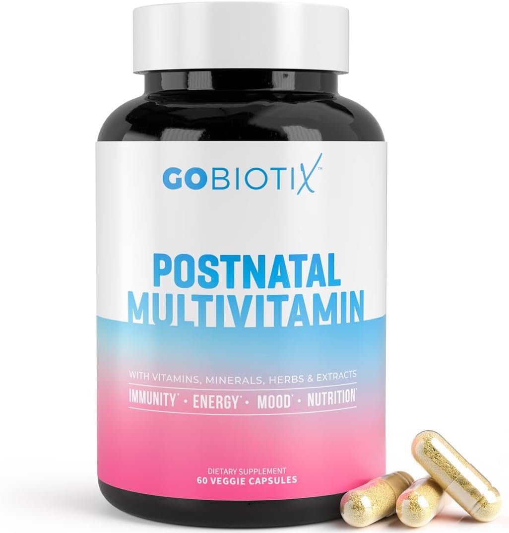 GOBIOTIX Postpartum Vitamins for Breastfeeding Moms - Postnatal Lactation Supplement