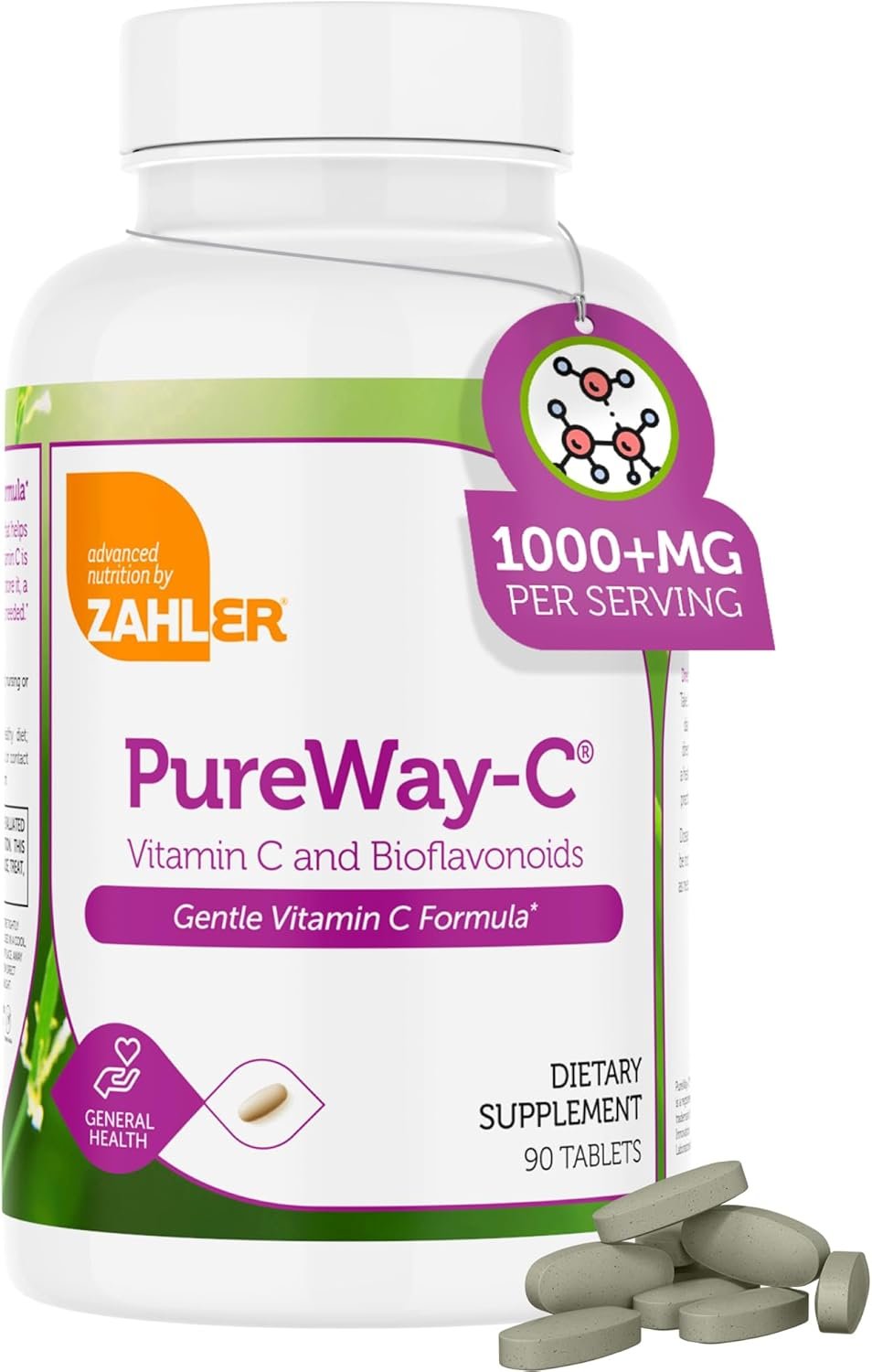 Zahler Vitamin C 1000mg Tablets with Bioflavonoids - High Potency VIT C ...