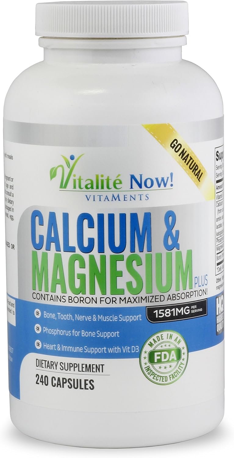 Best Calcium & Magnesium + Vitamin D3 400 IU - Highly Absorbable with ...