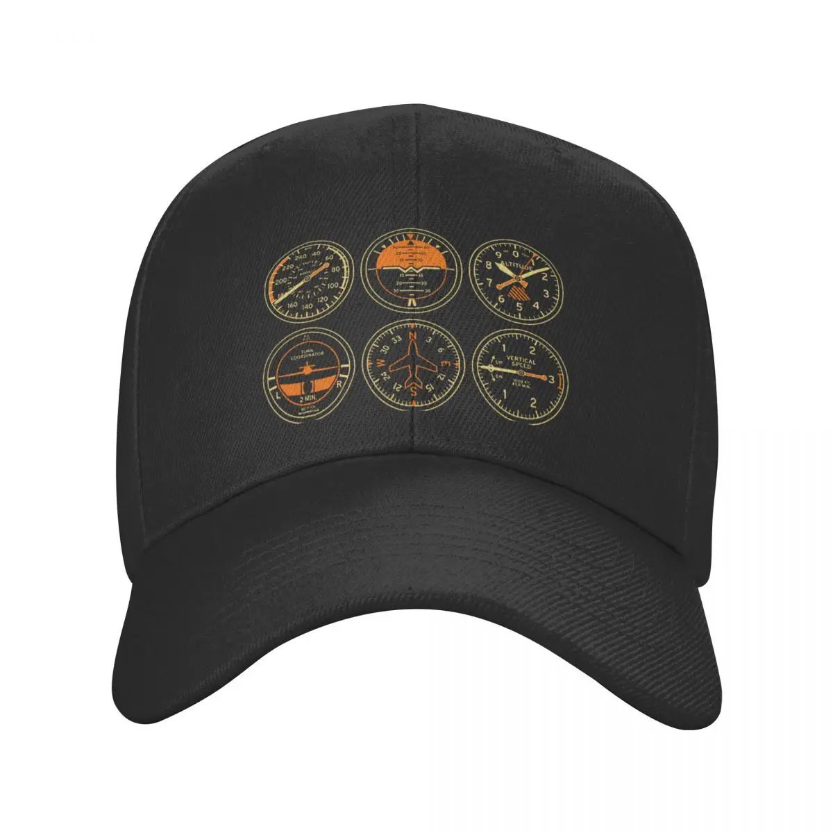 Cockpit Six Dials Flight Simulator Pilot Baseball Cap Aviation Airplane ...