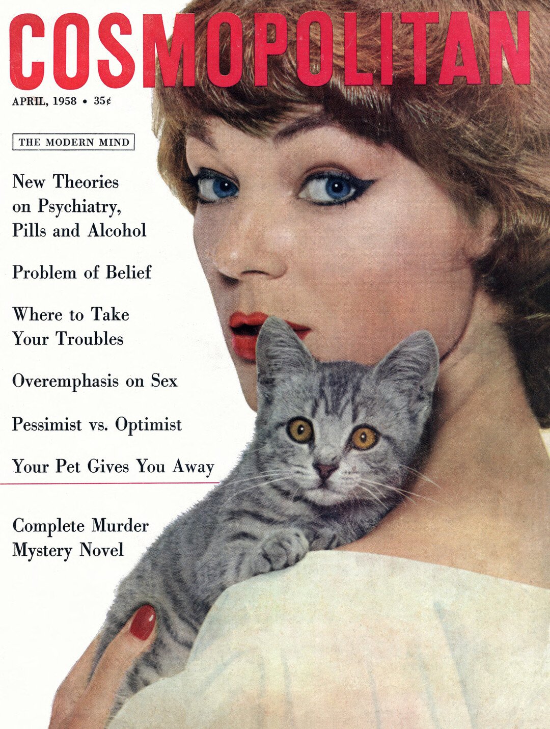 Cosmopolitan – April 1958 | Vintage Issue Featuring Ivy Nicholson