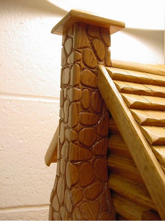 Amish Log Cabin Lamp with Shade